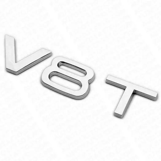 Køb det Ikoniske V8T Emblem i Chrom – Tilføj Kraft og Stil til Din Bil ...